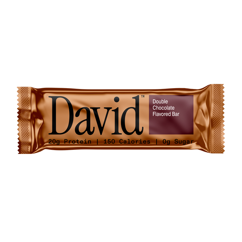 About David Protein. 150 calories. 28g protein. 0g sugar.